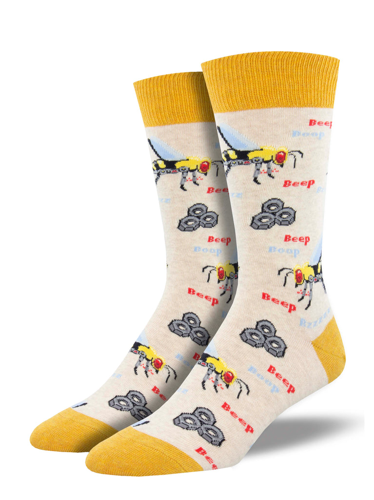 Robot Wasp Graphic Socks for Men – Put Your Socks On